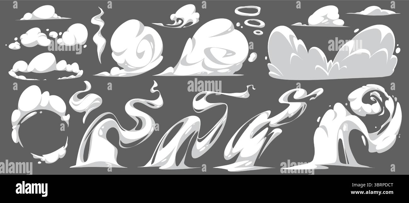 Cartoon smoke animation dynamic puffs hi-res stock photography and ...