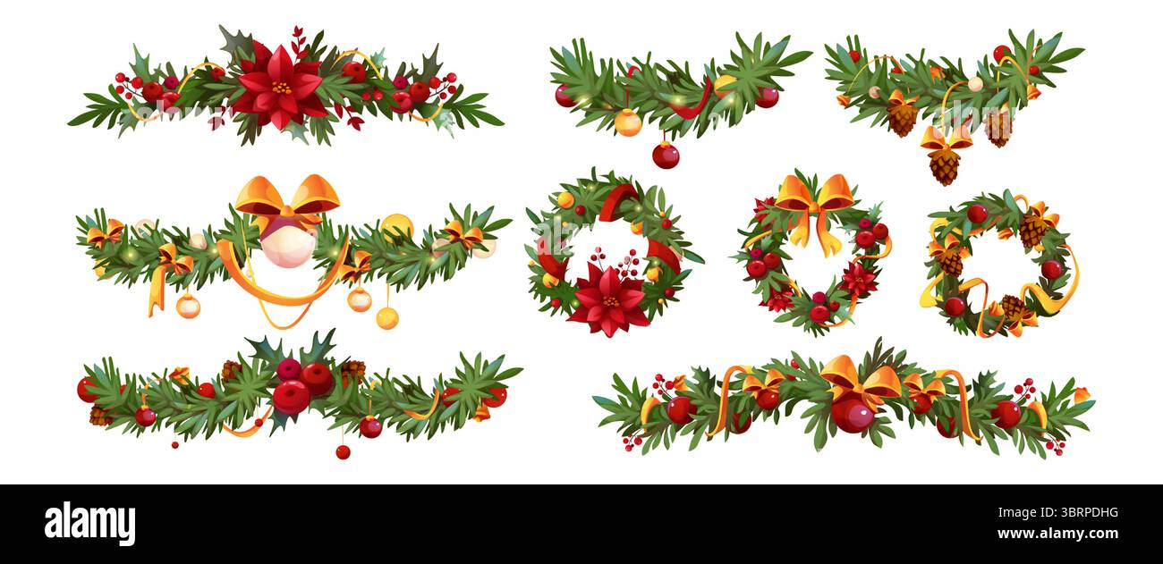 Cartoon christmas holly berries hi-res stock photography and images - Alamy