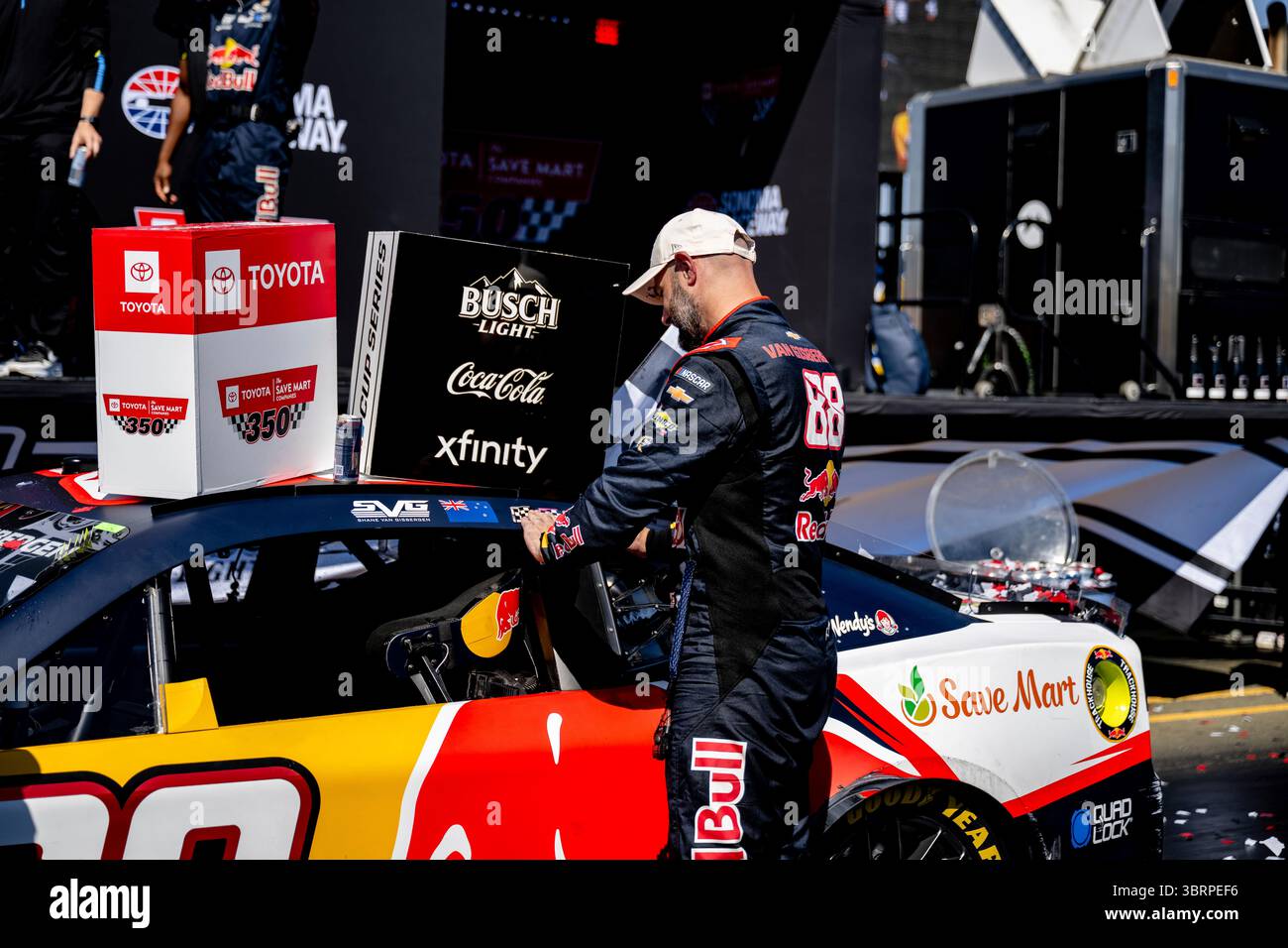 SONOMA, CA - JULY 13: Shane Van Gisbergen (#88 Trackhouse Racing Red ...