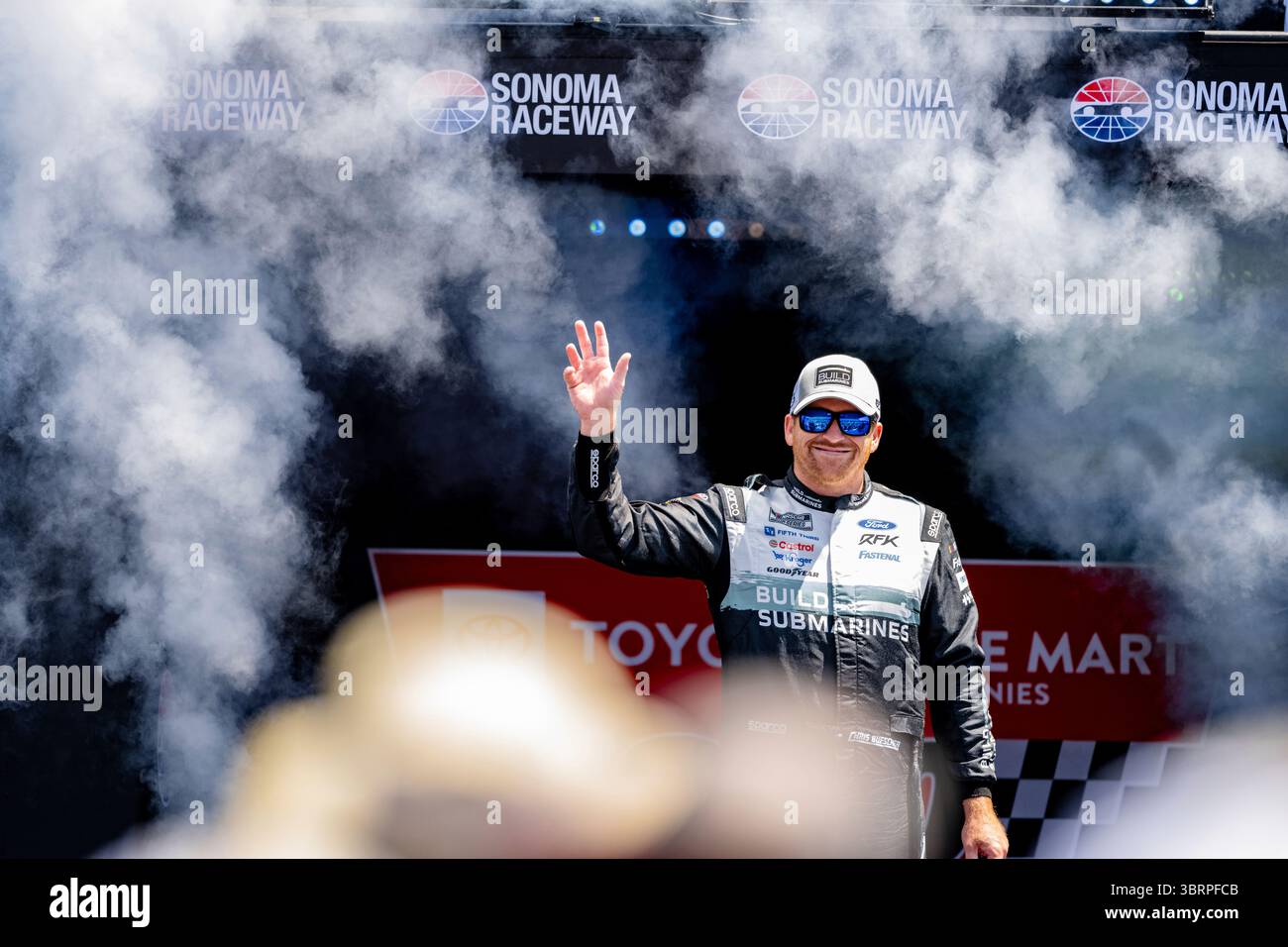 SONOMA, CA - JULY 13: Chris Buescher (#17 RFK Racing BuildSubmarines ...
