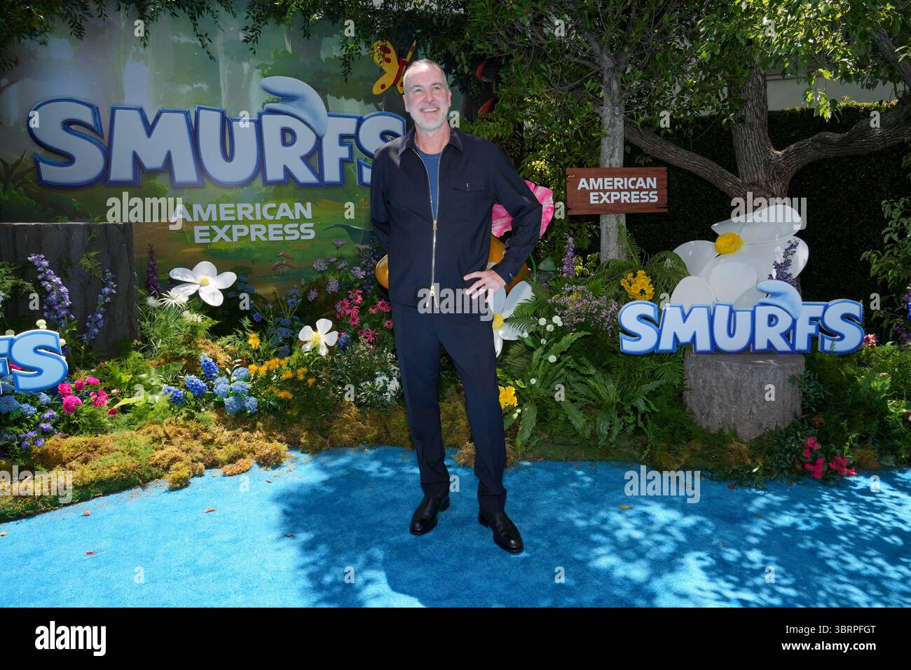 Chris Miller arrives at the premiere of "Smurfs" on Sunday, July 13 ...