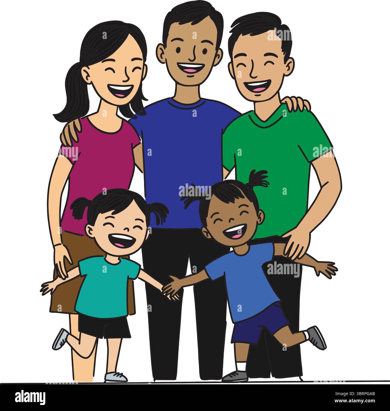 Portrait woman children Stock Vector Images - Alamy