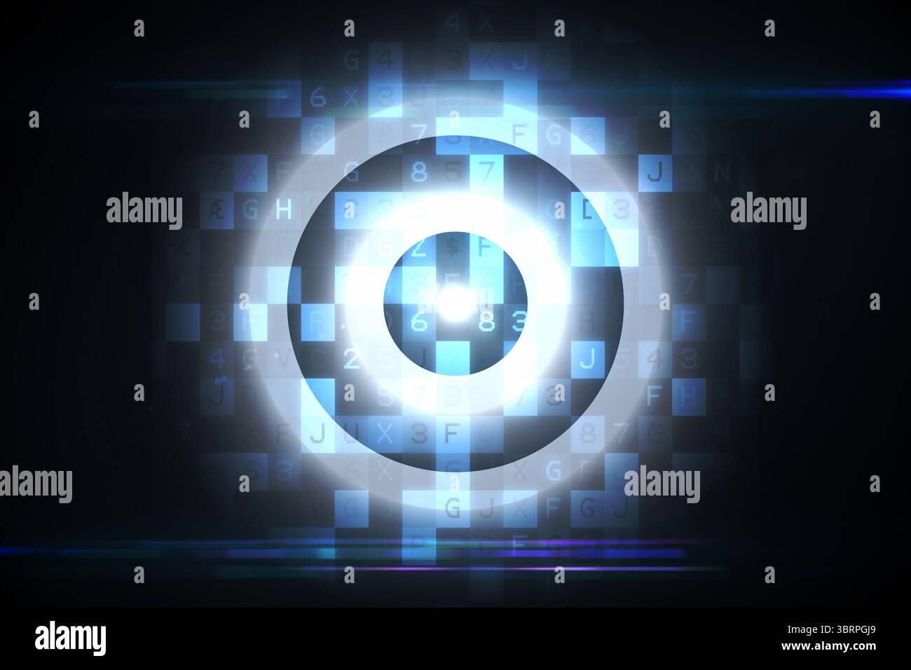 Digital target over computing design Stock Photo - Alamy