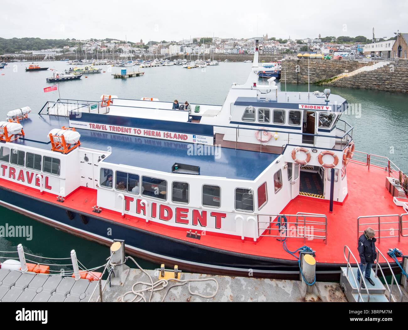 The Travel Trident ferry, which operates between Guernsey and Herm ...