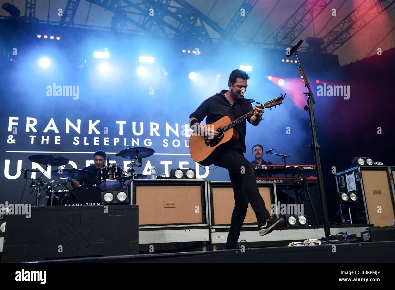 Eden Project, Cornwall, UK. 13th July, 2025. Frank Turner & the Sleeping Souls perform at Eden ...