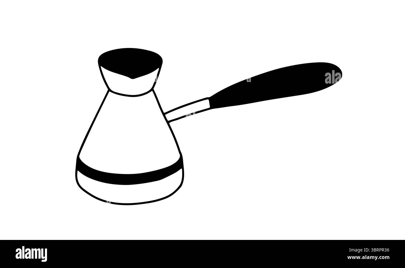 Turkish coffee pot sketch Black and White Stock Photos & Images - Alamy