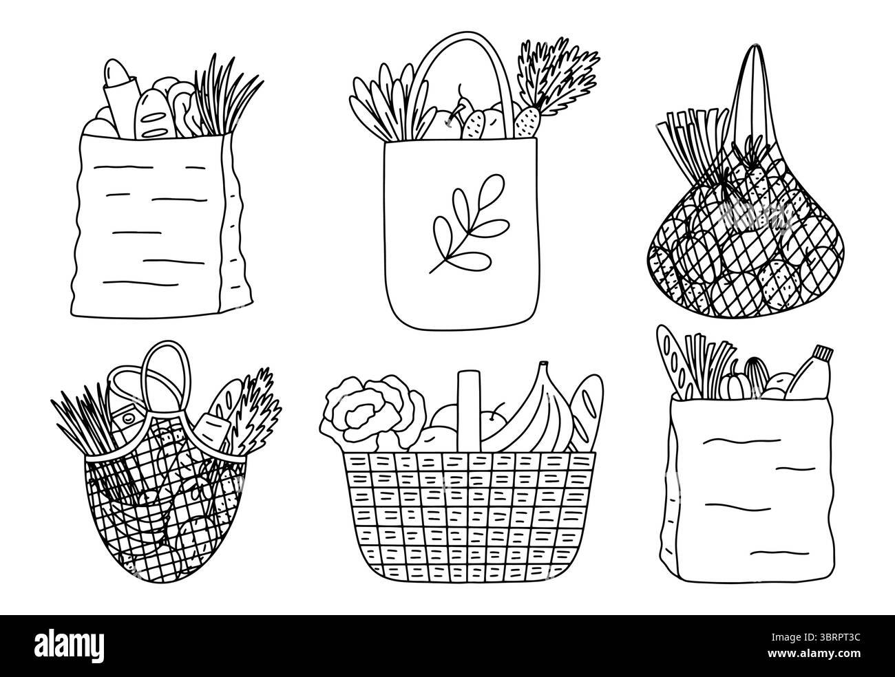Bags of apple Stock Vector Images - Alamy