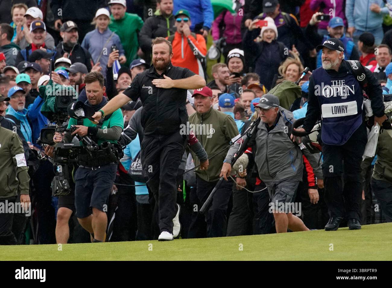 Shane LOWRY on the 18th hole celebrating his win In action on the final ...