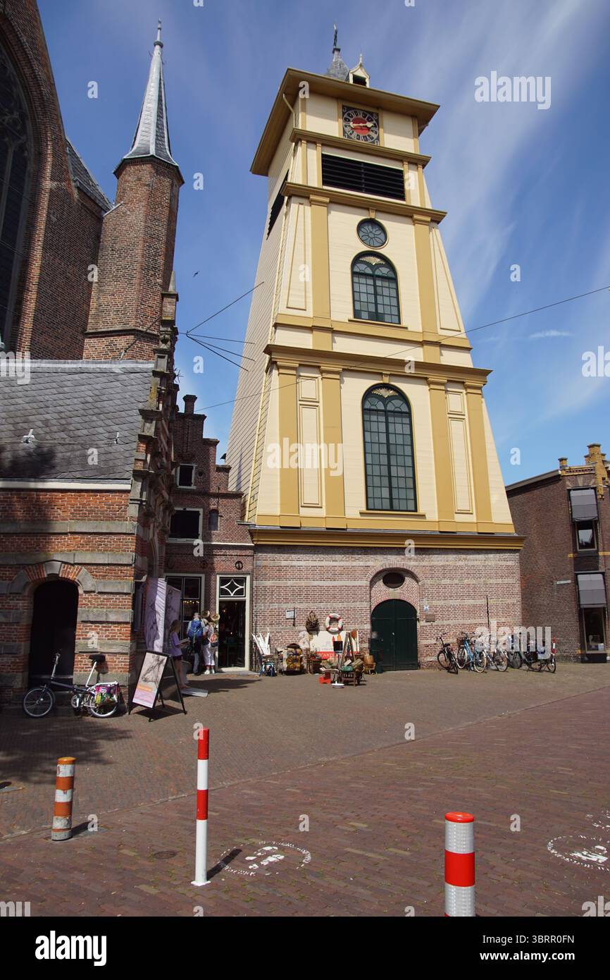 Church tower, bell house with wooden paneling (Westerkerk, Klokhuis ...