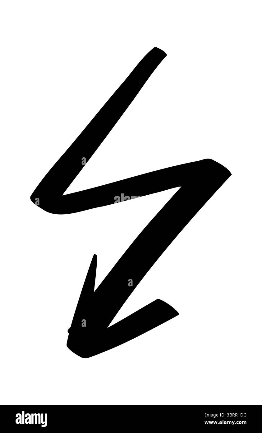 Simple hand drawn doodle of a lightning bolt Stock Vector Image & Art ...