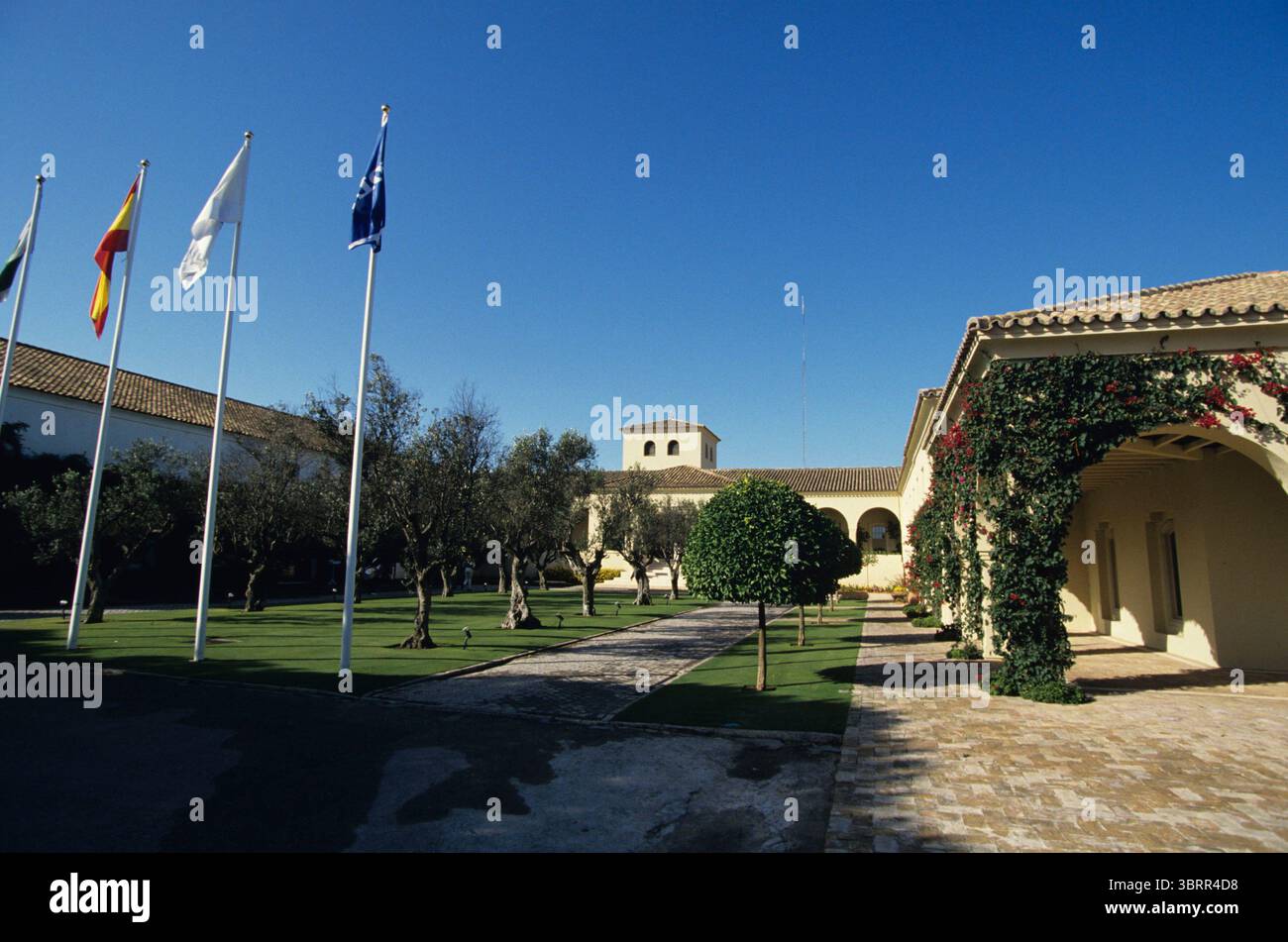 951107/Valderrama GC, Spain/Photo Mark Newcombe The Clubhouse courtyard ...