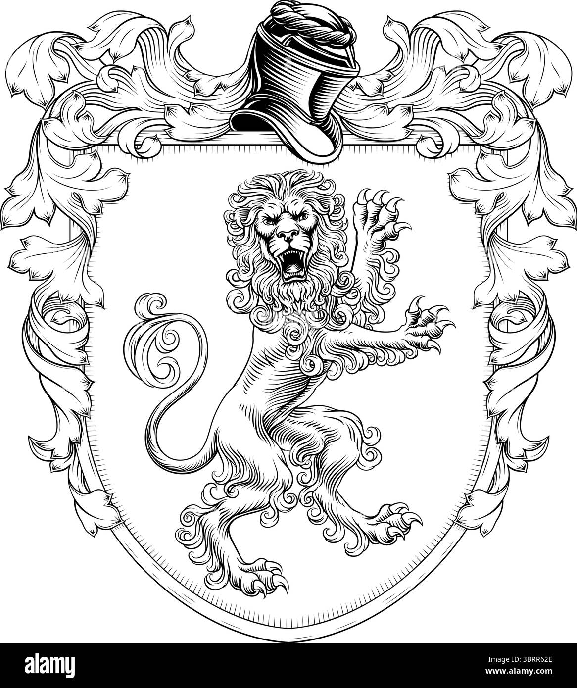 Coat of Arms Crest Lion Heraldry Knight Shield Stock Vector Image & Art ...