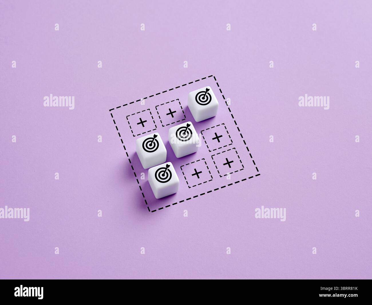 White blocks target icons hi-res stock photography and images - Alamy
