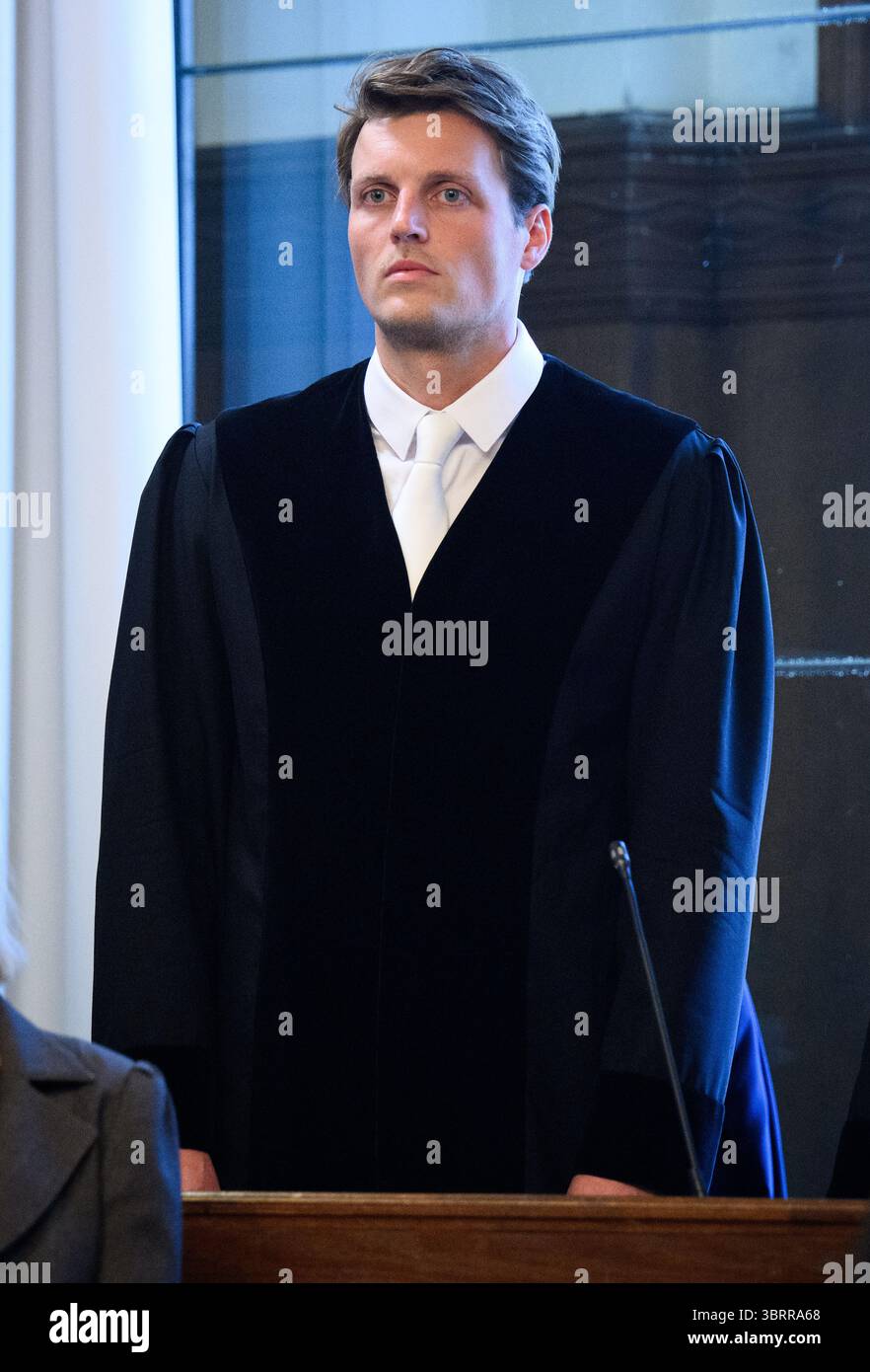 14 July 2025, Berlin: Public prosecutor Philipp Meyhöfer stands in the ...