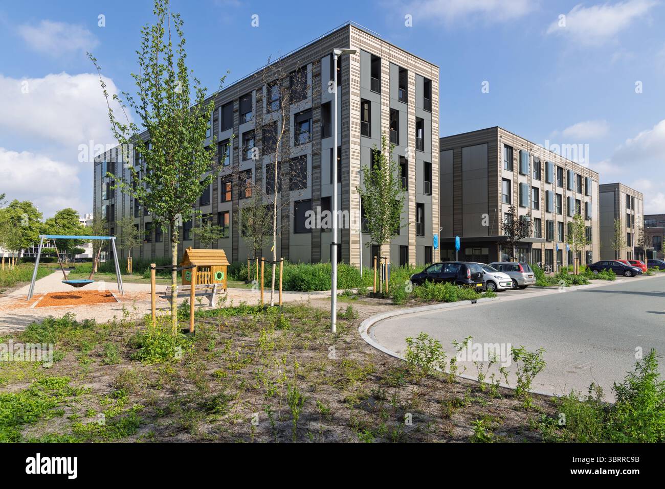 Modern modular housing in Utrecht, Netherlands, featuring multi-story ...