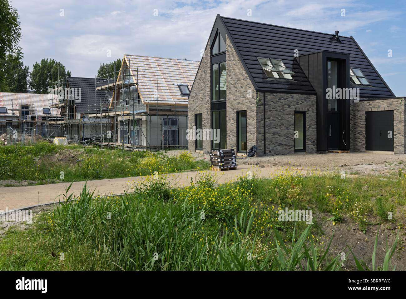 Modern, newly built houses in Nieuwegein, Netherlands, showcasing ...