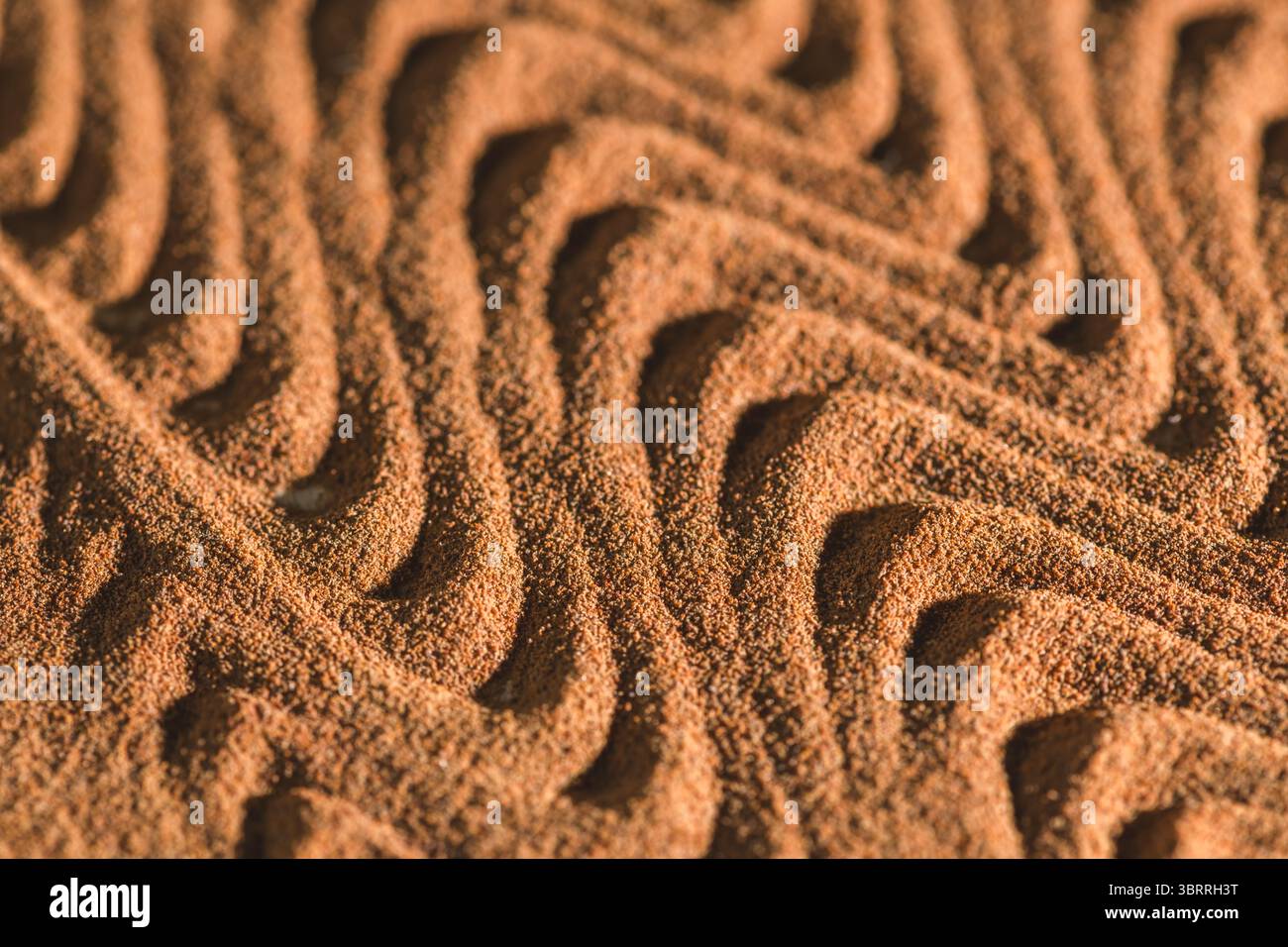 Ground chicory root forming a wavy pattern creates an intriguing ...