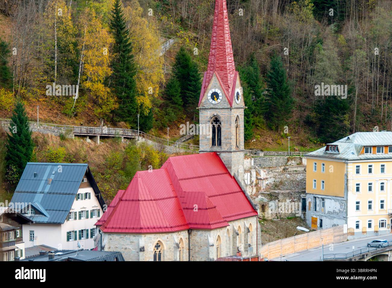 Church of Saints Primus and Felician in Bad Gastein - Austria Stock ...