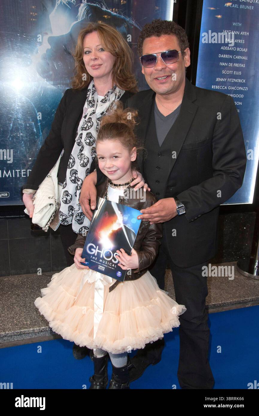 Craig Charles and family at the gala night of "Ghost: The Musical" at ...