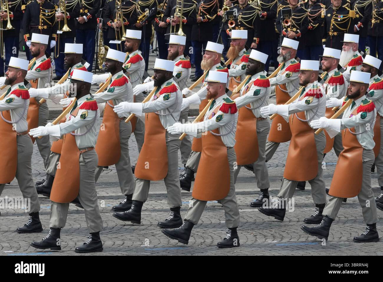 Soldiers of the Foreign Legion march during the Bastille Day parade ...