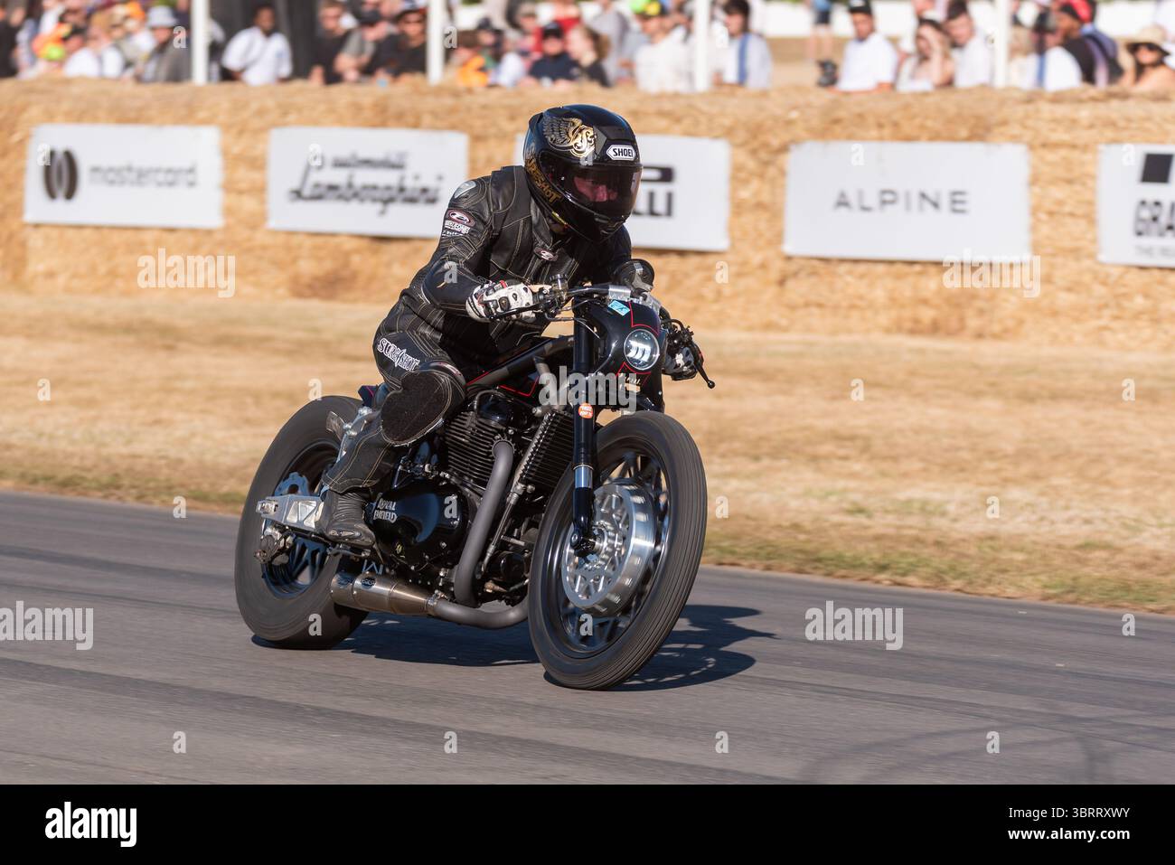 Royal Enfield Shotgun 650 'Samurai' custom motorcycle ridden up the ...