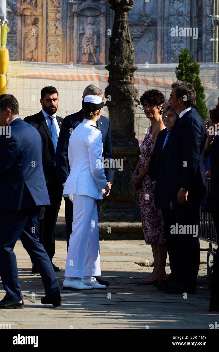 Santiago de Compostela. Spain. 20250714, Crown Princess Leonor attends Medal of Gold of Galicia ...