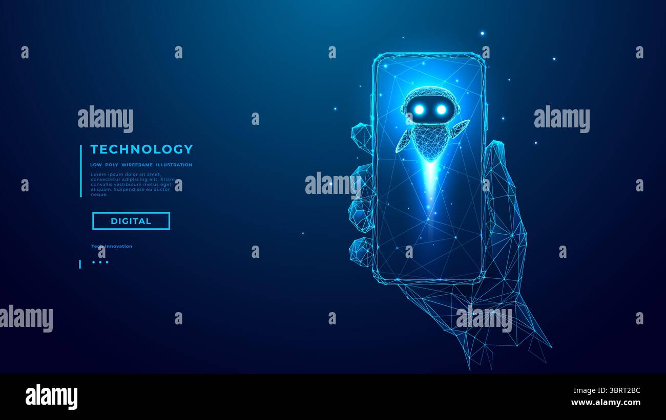 Chatbot website mobile app Stock Vector Images - Alamy