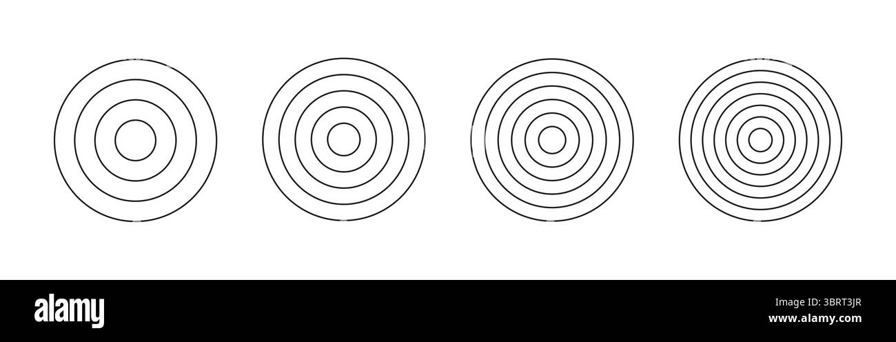 Polar grids concentric circles. Wheel of life, habits tracker. Circle ...