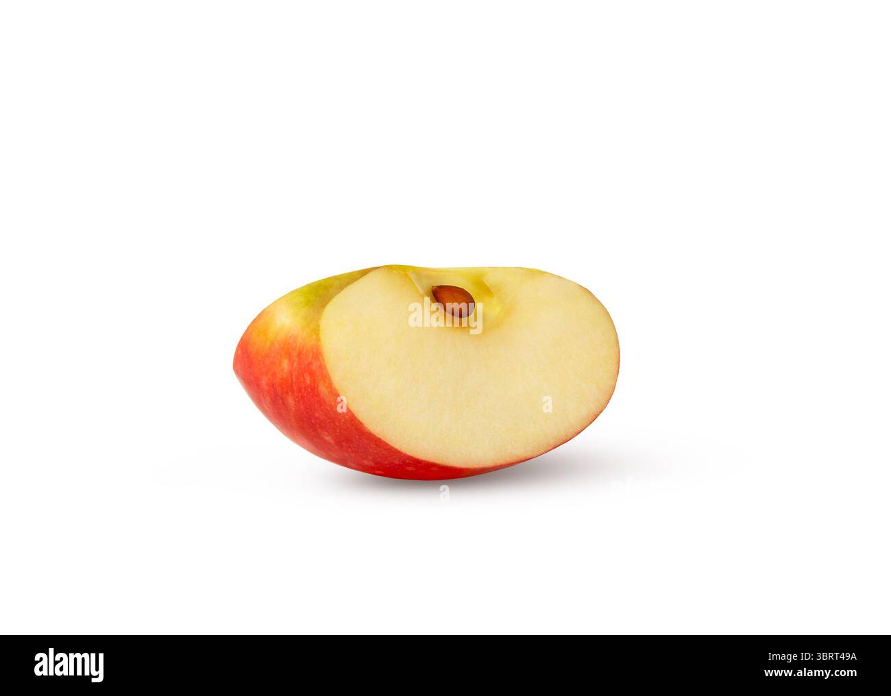 Red apple wedge with seed isolated Stock Photo - Alamy