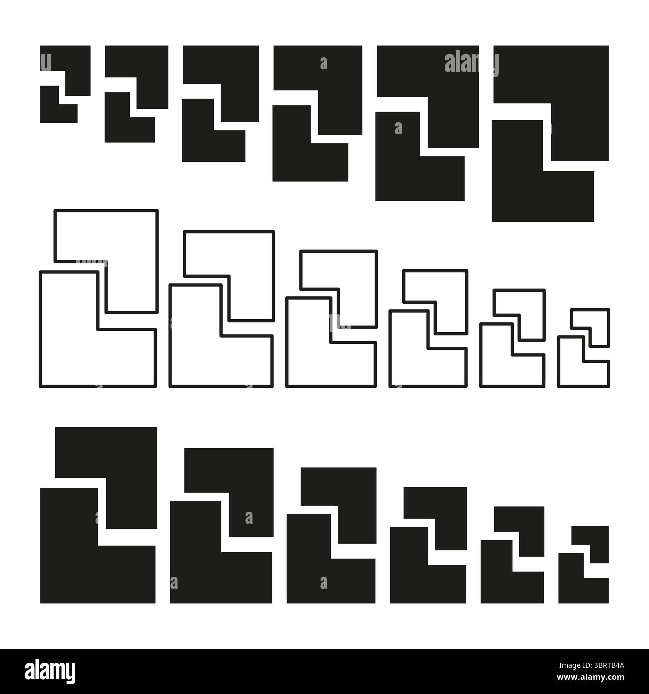 L shape pattern Stock Vector Images - Alamy