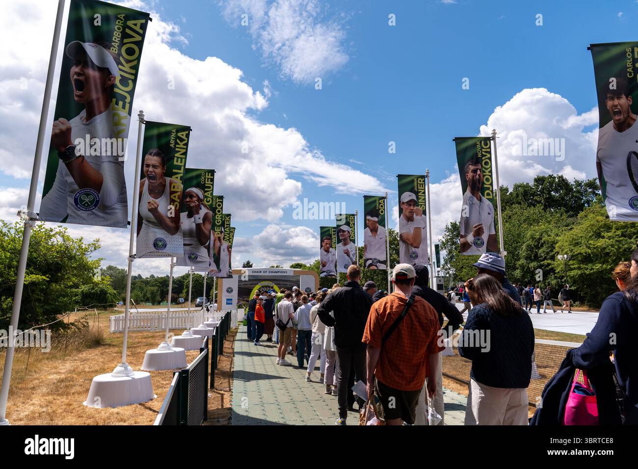 LONDON, UNITED KINGDOM - JULY 7: The Wimbledon queue during Day Eight ...