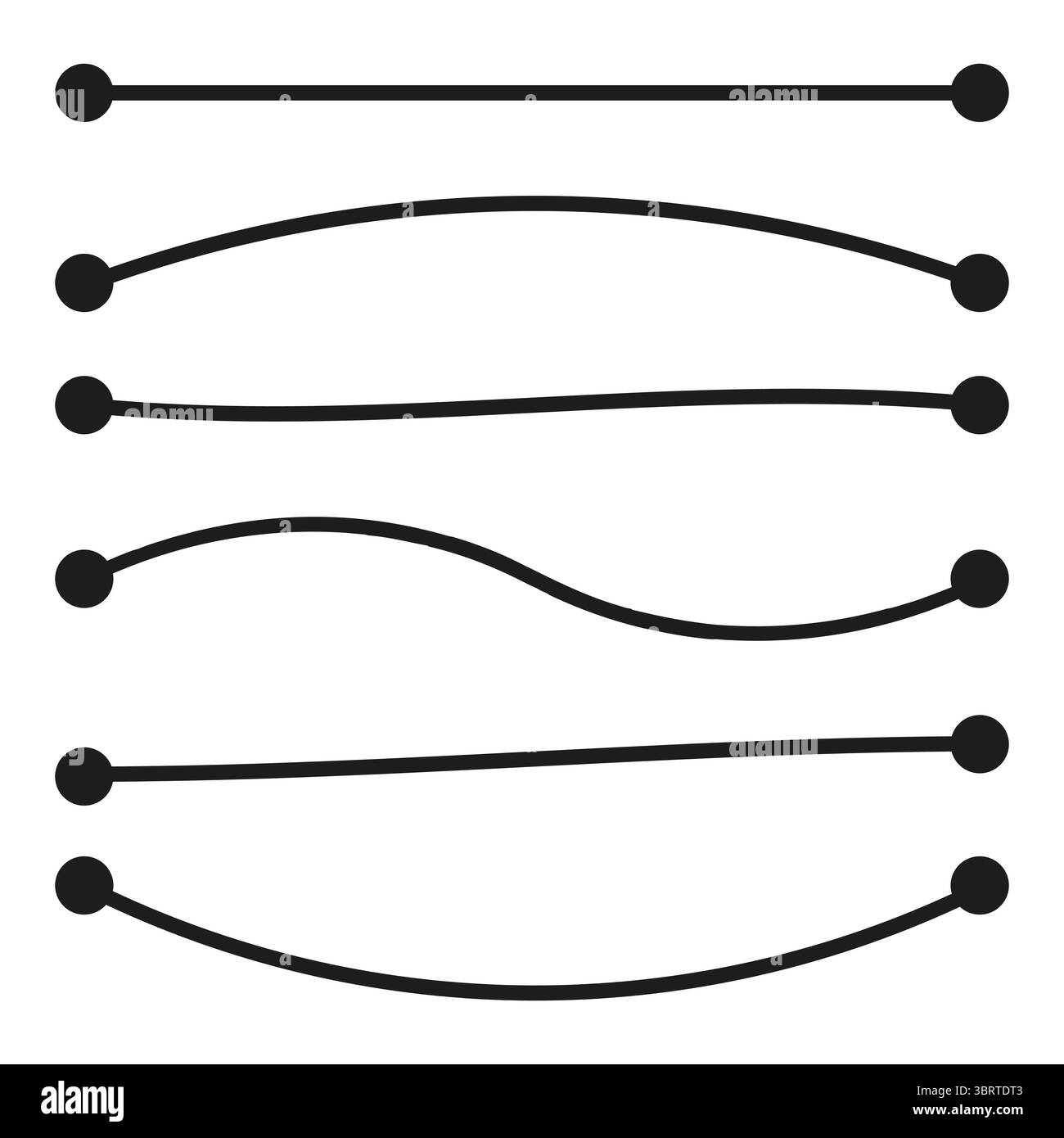 Divider line collection. Graphic accent marks. Underline element Vector ...