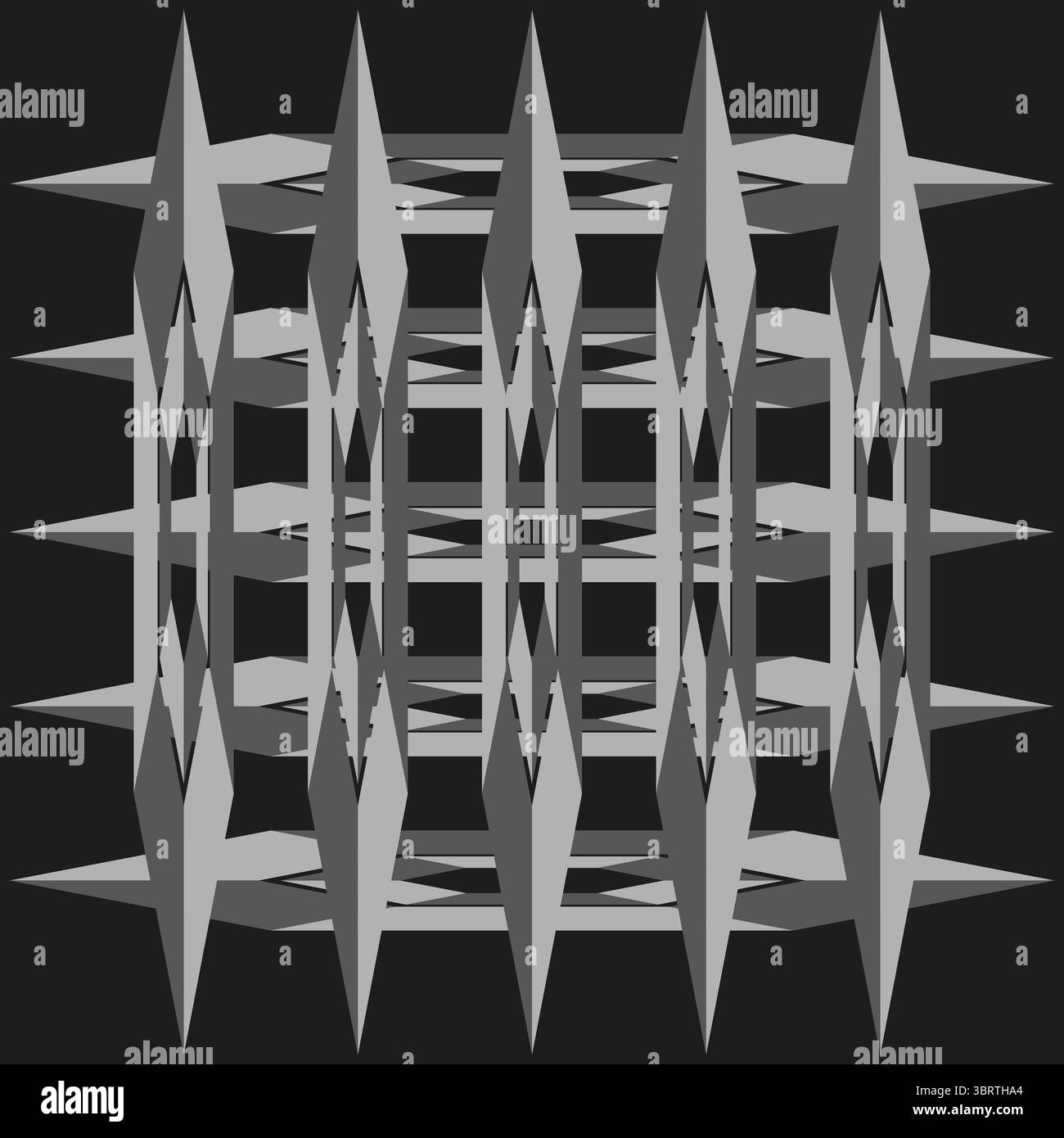 Spiked fence danger Stock Vector Images - Alamy