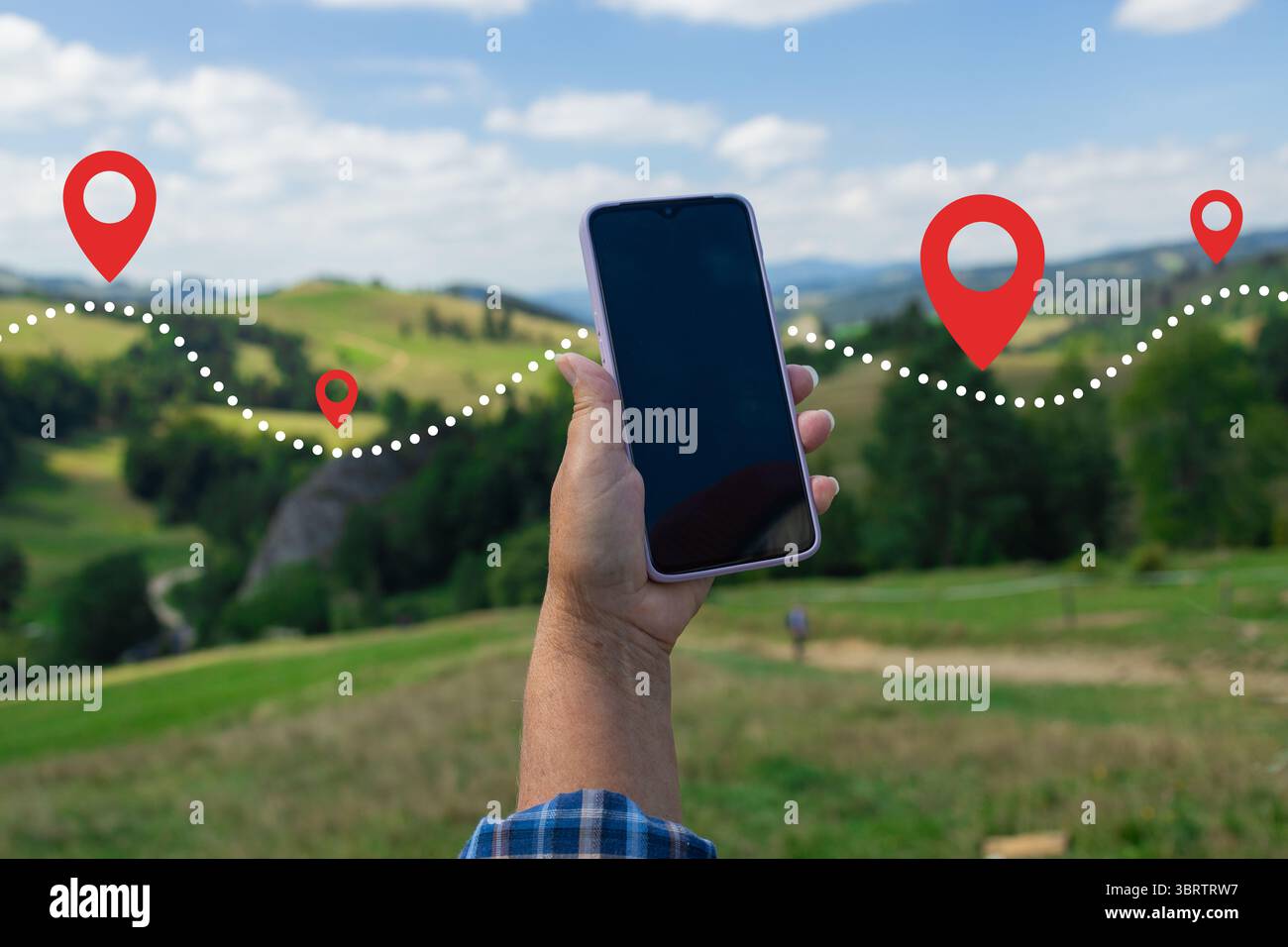 Dotted digital map hi-res stock photography and images - Alamy