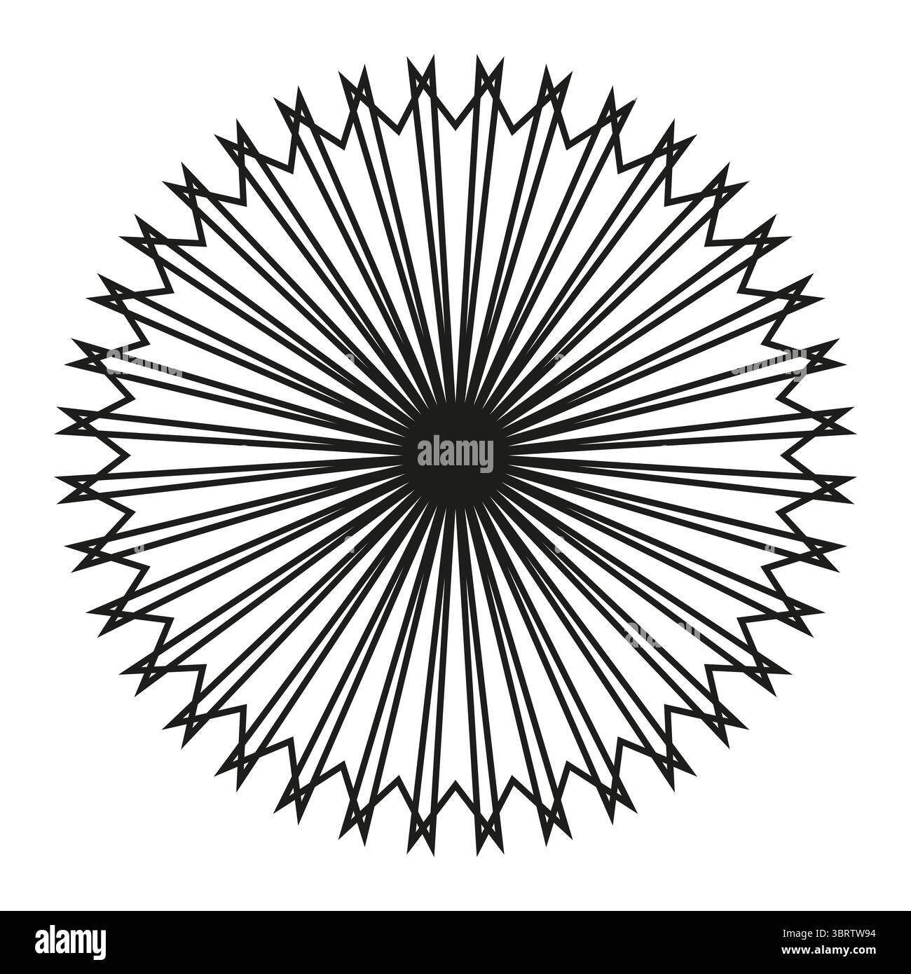 Abstract geometric mandala. Star shape pattern. Linear art form. Vector ...