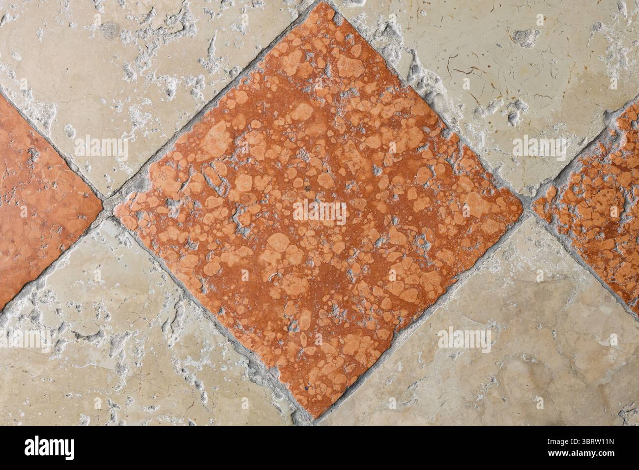 Ancient stone tile floor in diagonal pattern Stock Photo - Alamy
