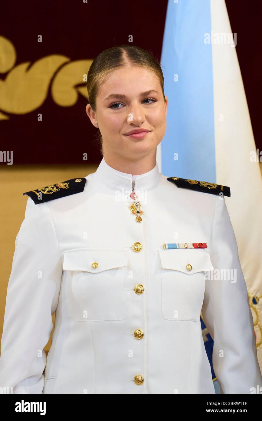 Crown Princess Leonor attends Medal of Gold of Galicia at Pazo Raxoi on ...