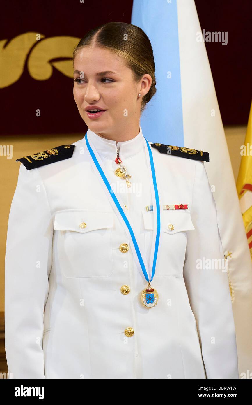Crown Princess Leonor attends Medal of Gold of Galicia at Pazo Raxoi on ...