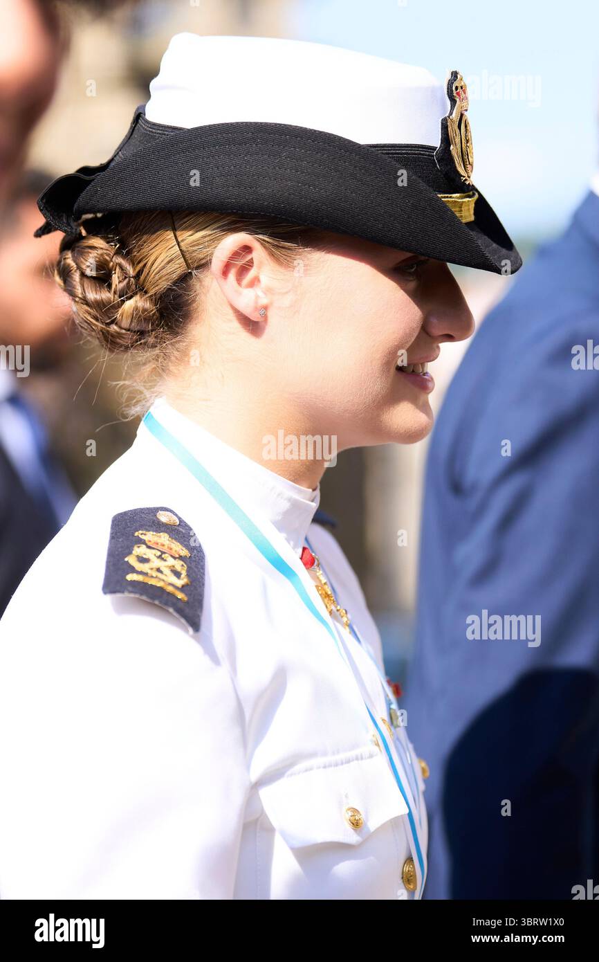 Crown Princess Leonor attends Medal of Gold of Galicia at Pazo Raxoi on ...