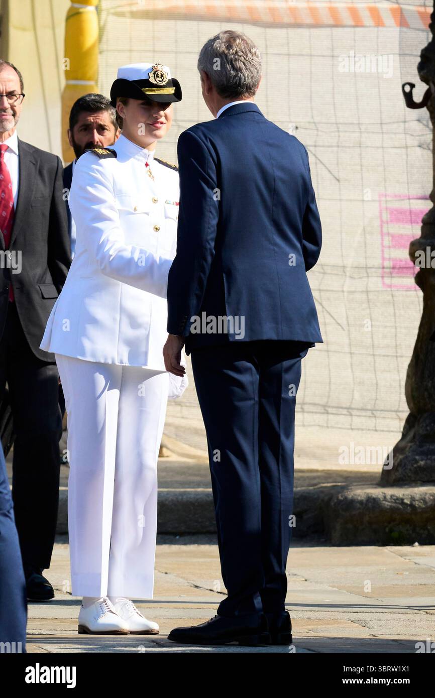 Crown Princess Leonor attends Medal of Gold of Galicia at Pazo Raxoi on ...