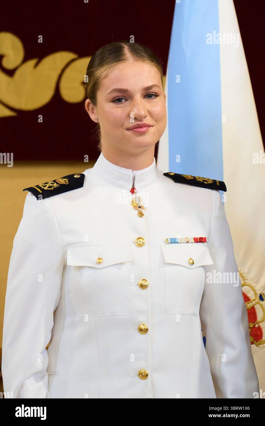 Crown Princess Leonor attends Medal of Gold of Galicia at Pazo Raxoi on ...