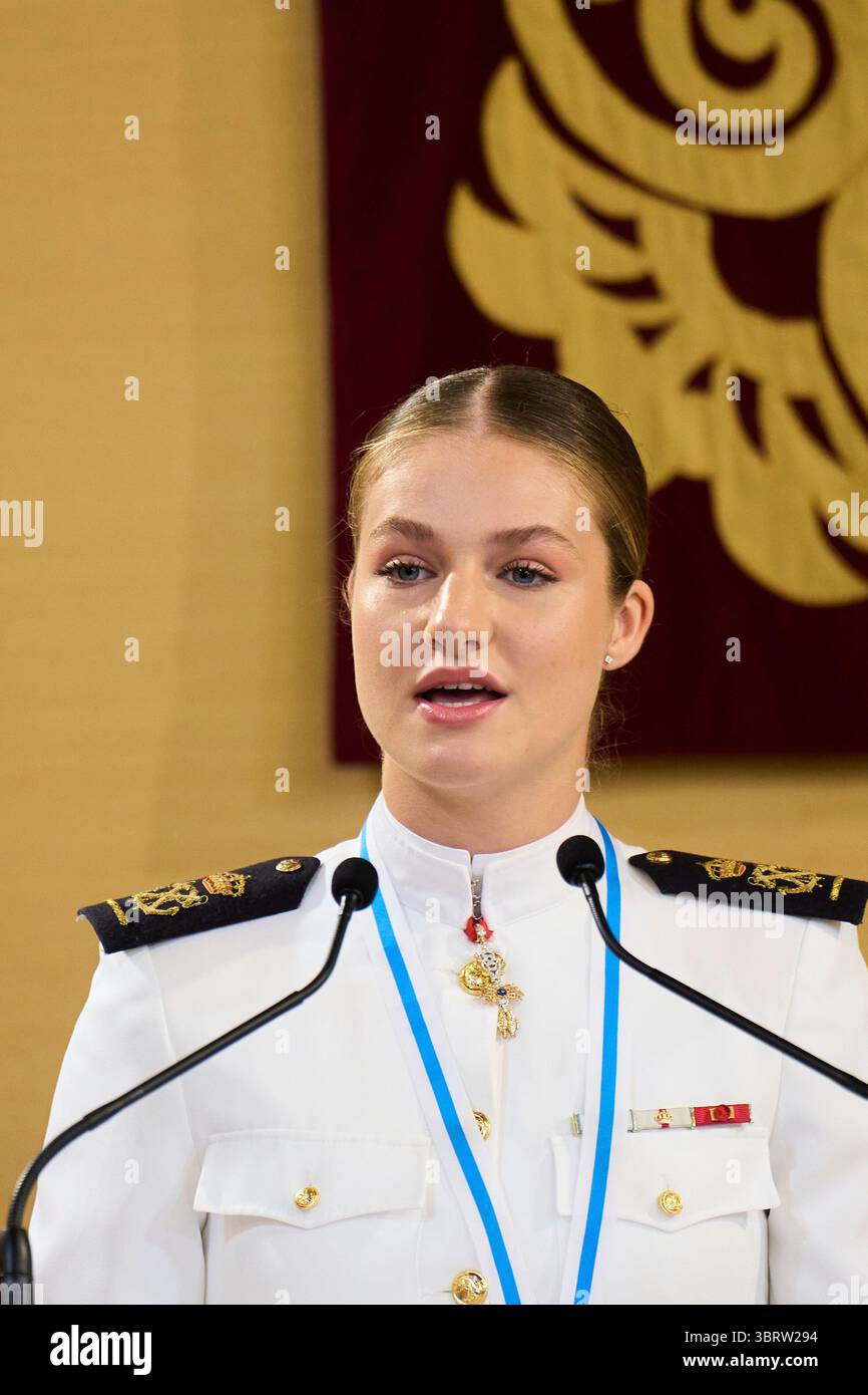 Crown Princess Leonor attends Medal of Gold of Galicia at Pazo Raxoi on ...