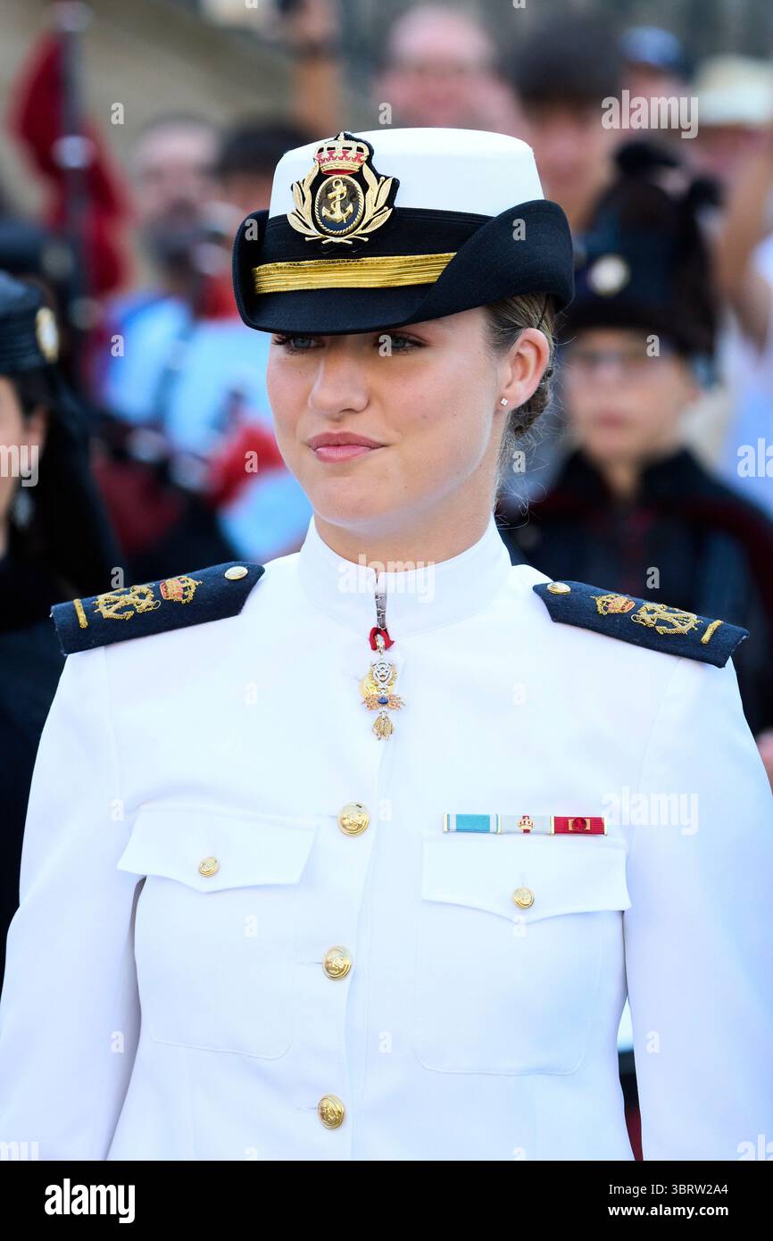 Crown Princess Leonor attends Medal of Gold of Galicia at Pazo Raxoi on ...