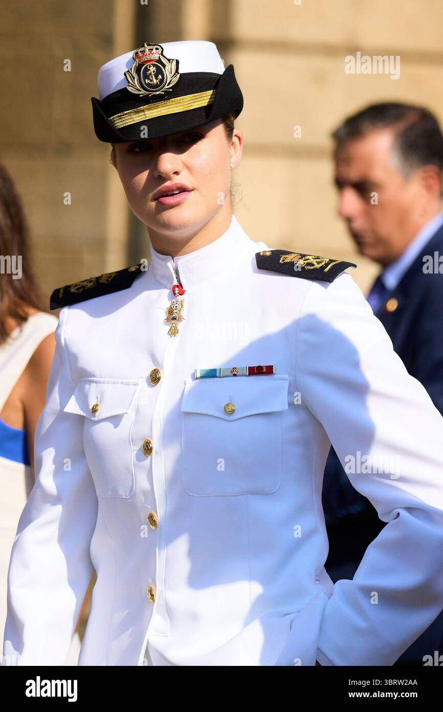 Crown Princess Leonor attends Medal of Gold of Galicia at Pazo Raxoi on ...