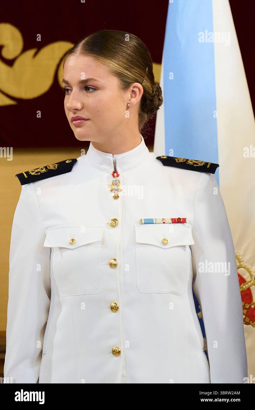 Crown Princess Leonor attends Medal of Gold of Galicia at Pazo Raxoi on ...