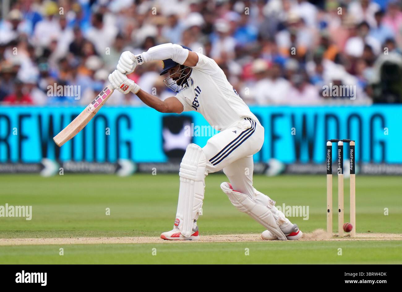 India's Nitish Kumar Reddy narrowly misses his own stumps during day ...