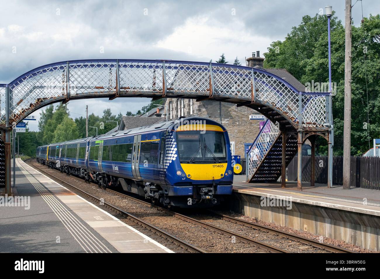 Train 170405 - Blair Atholl Station, Perthshire, Scotland, UK Stock ...