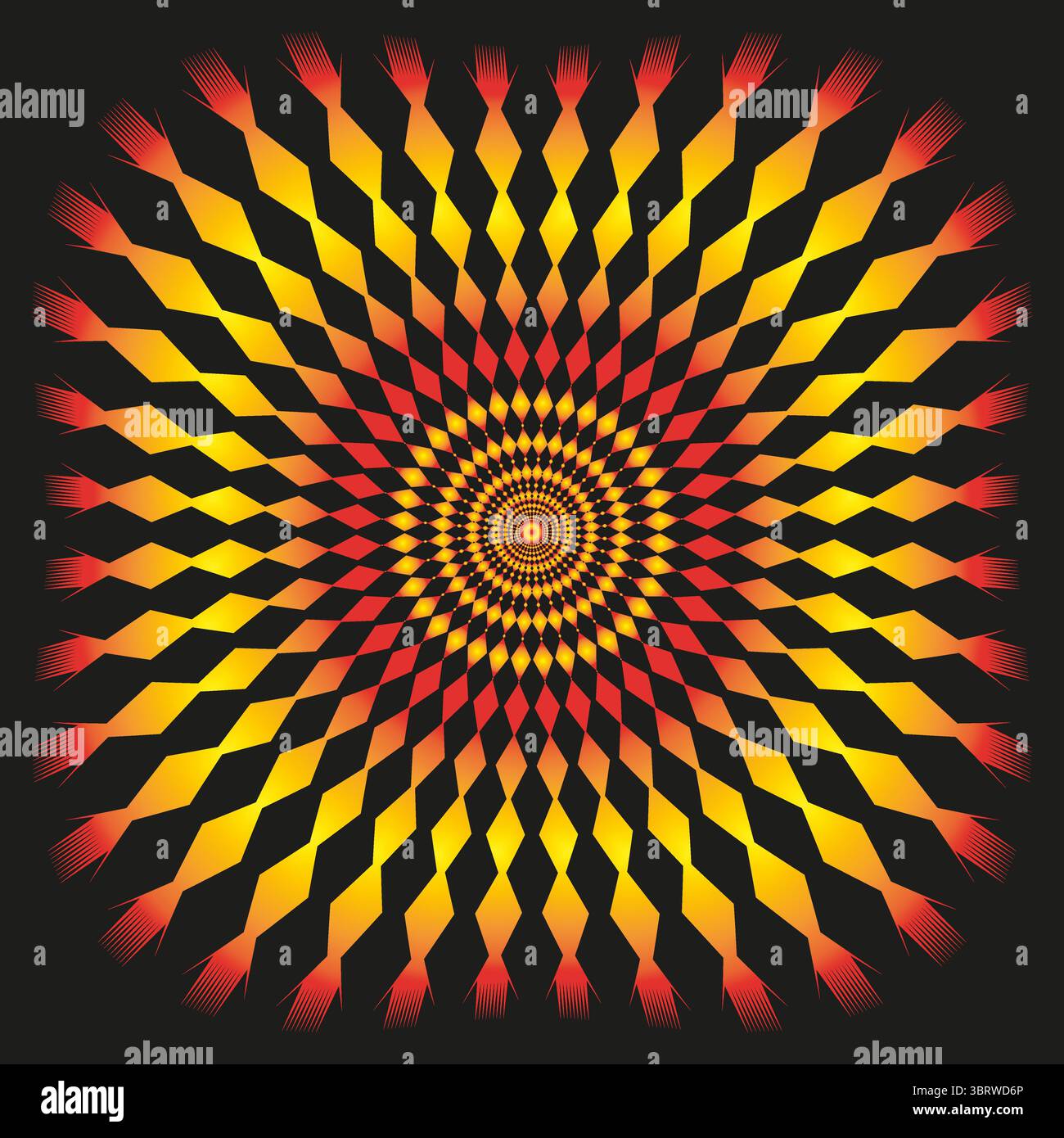 Hypnotic dynamic radial mosaic Stock Vector Images - Alamy