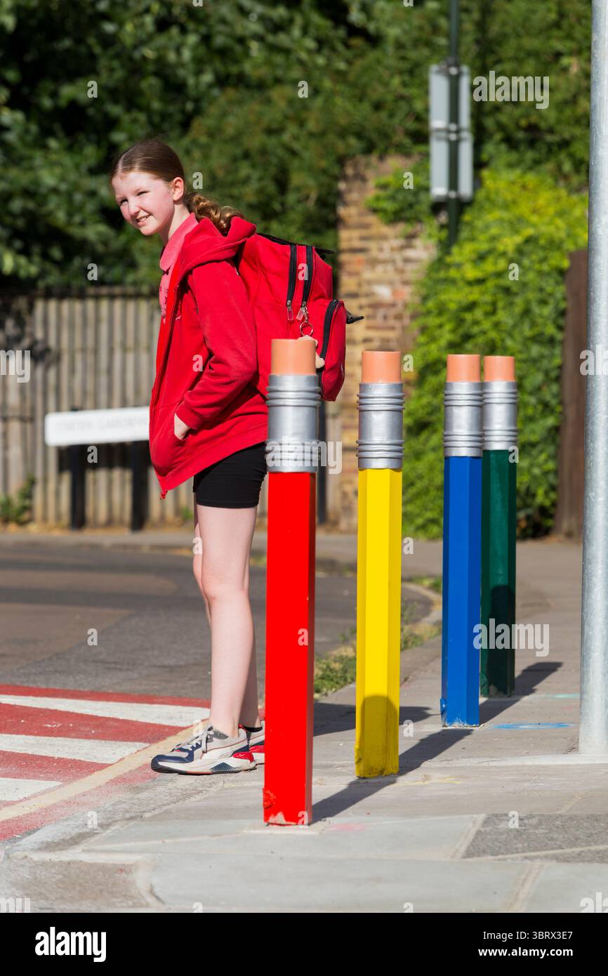 Pencil shaped bollards hi-res stock photography and images - Alamy