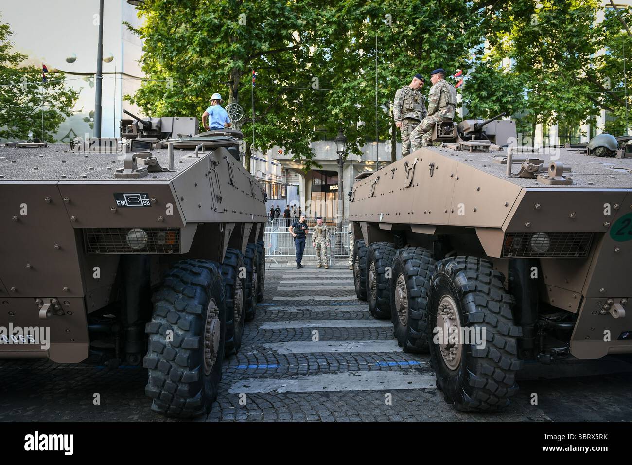 French military units prepare themselves for the Bastille Day military ...